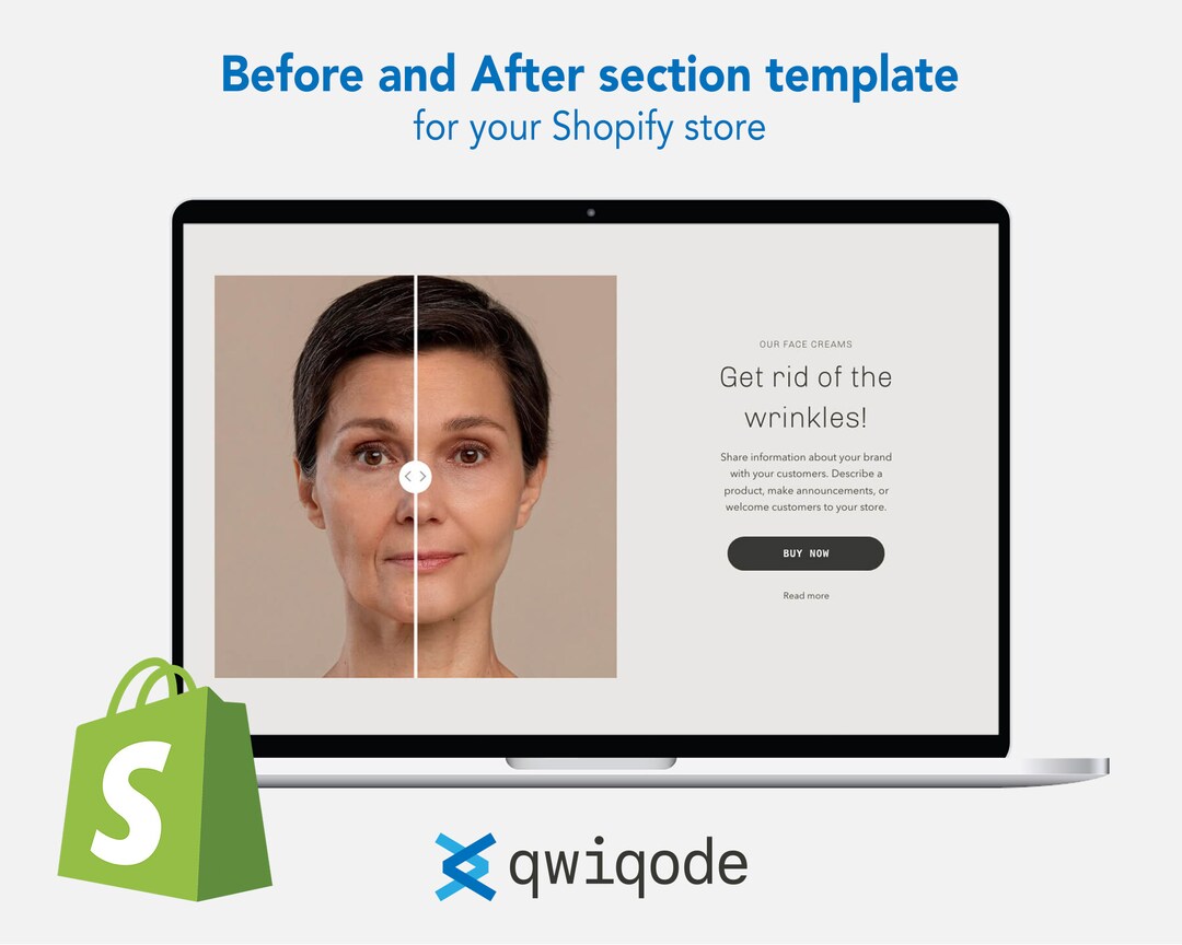 Customizable Pre-built Shopify Section: Before and After Section ...