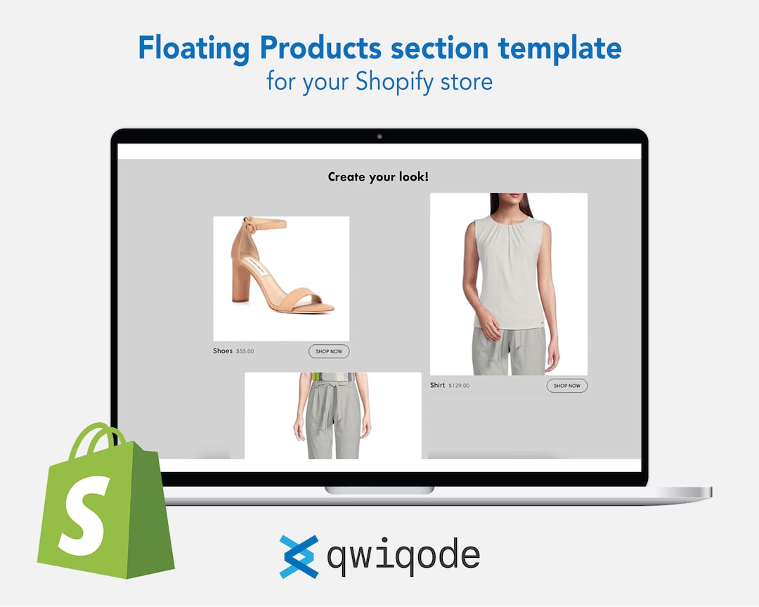 Customizable Pre-built Shopify Section: Floating Products Section ...