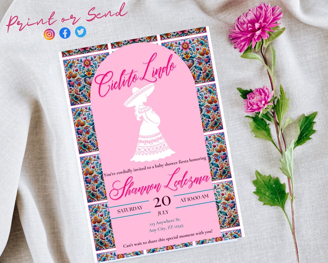 Cielito Lindo Baby Shower Mexican Theme also Available in Spanish - Etsy