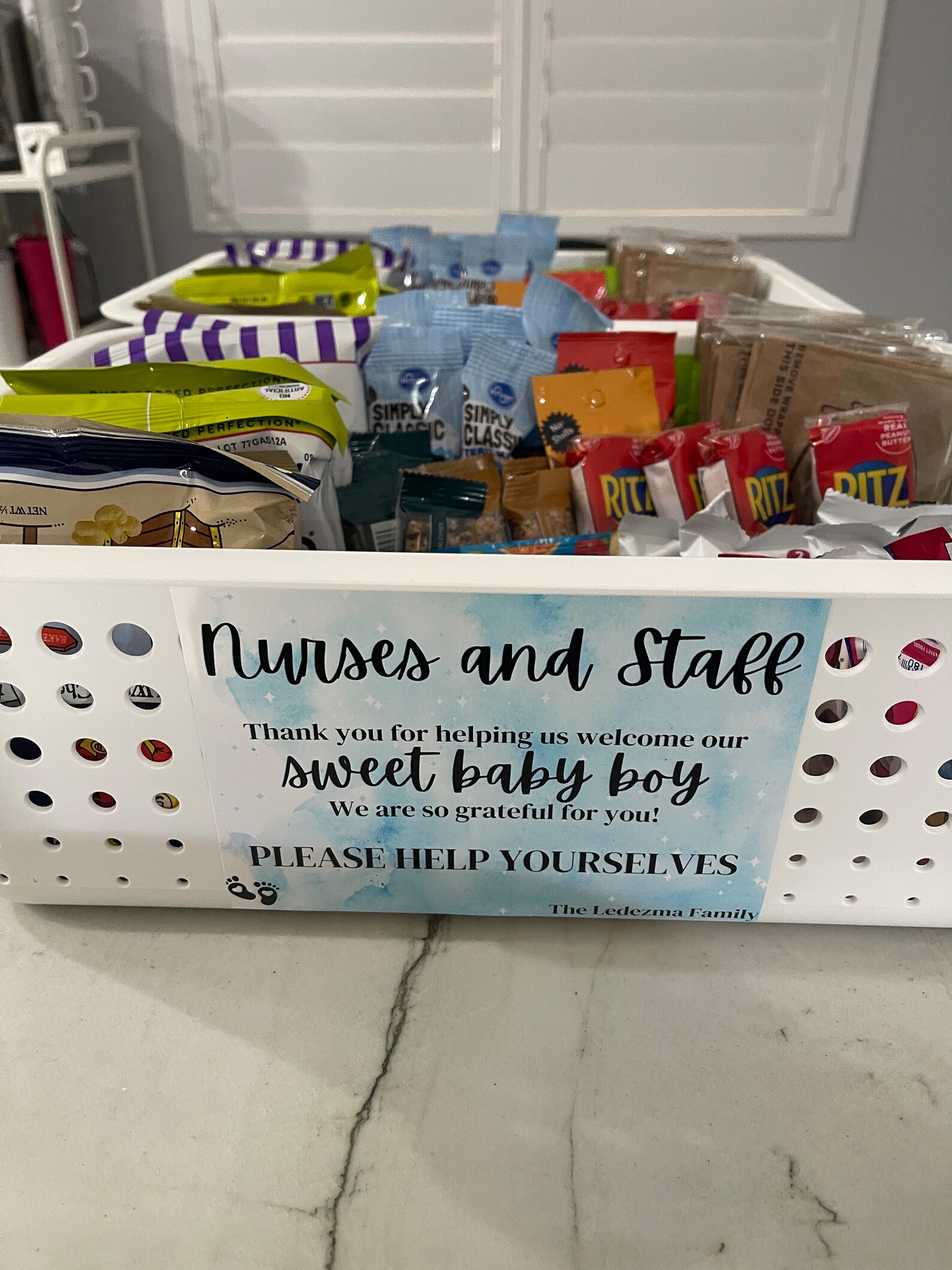 Labor Nurse "thank You" Snack Basket Sign! - Etsy