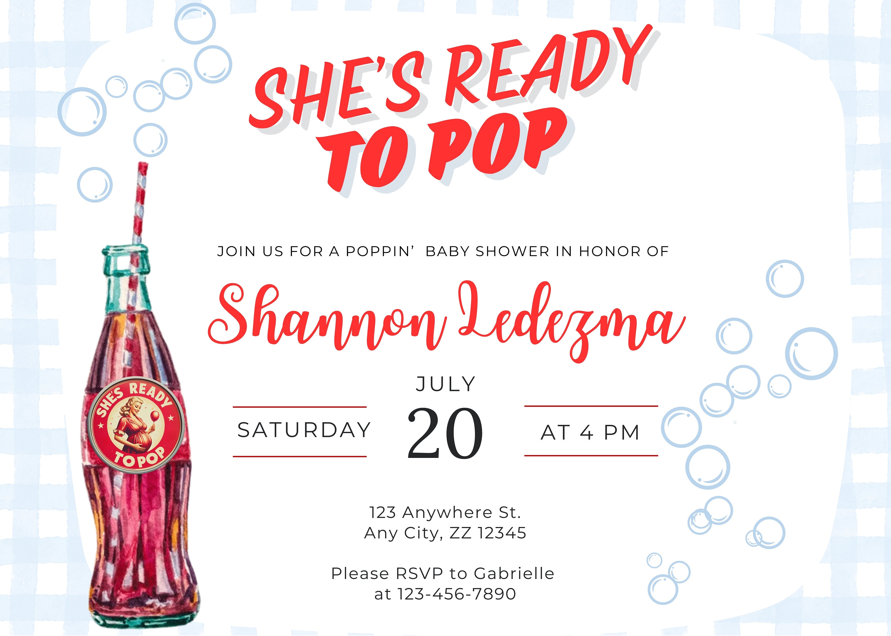 She's Ready to Pop!! Baby Shower - Soda Pop Edition - Etsy