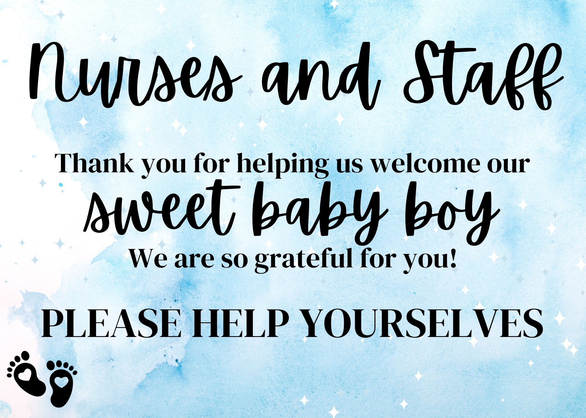 Labor Nurse "thank You" Snack Basket Sign! - Etsy