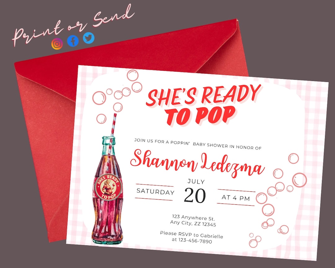She's Ready to Pop!! Baby Shower - Soda Pop Edition - Etsy