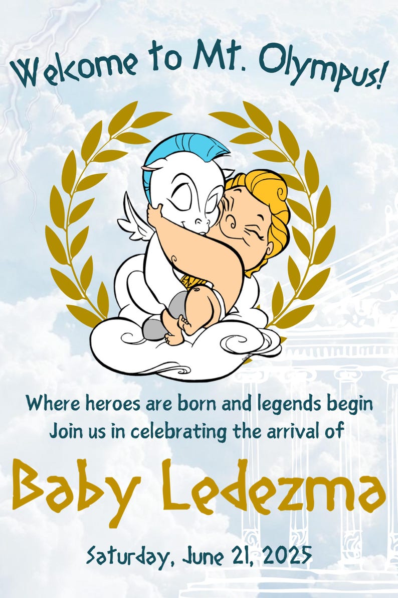 Welcome Sign - Baby Hercules - Birthday or Baby Shower - Etsy