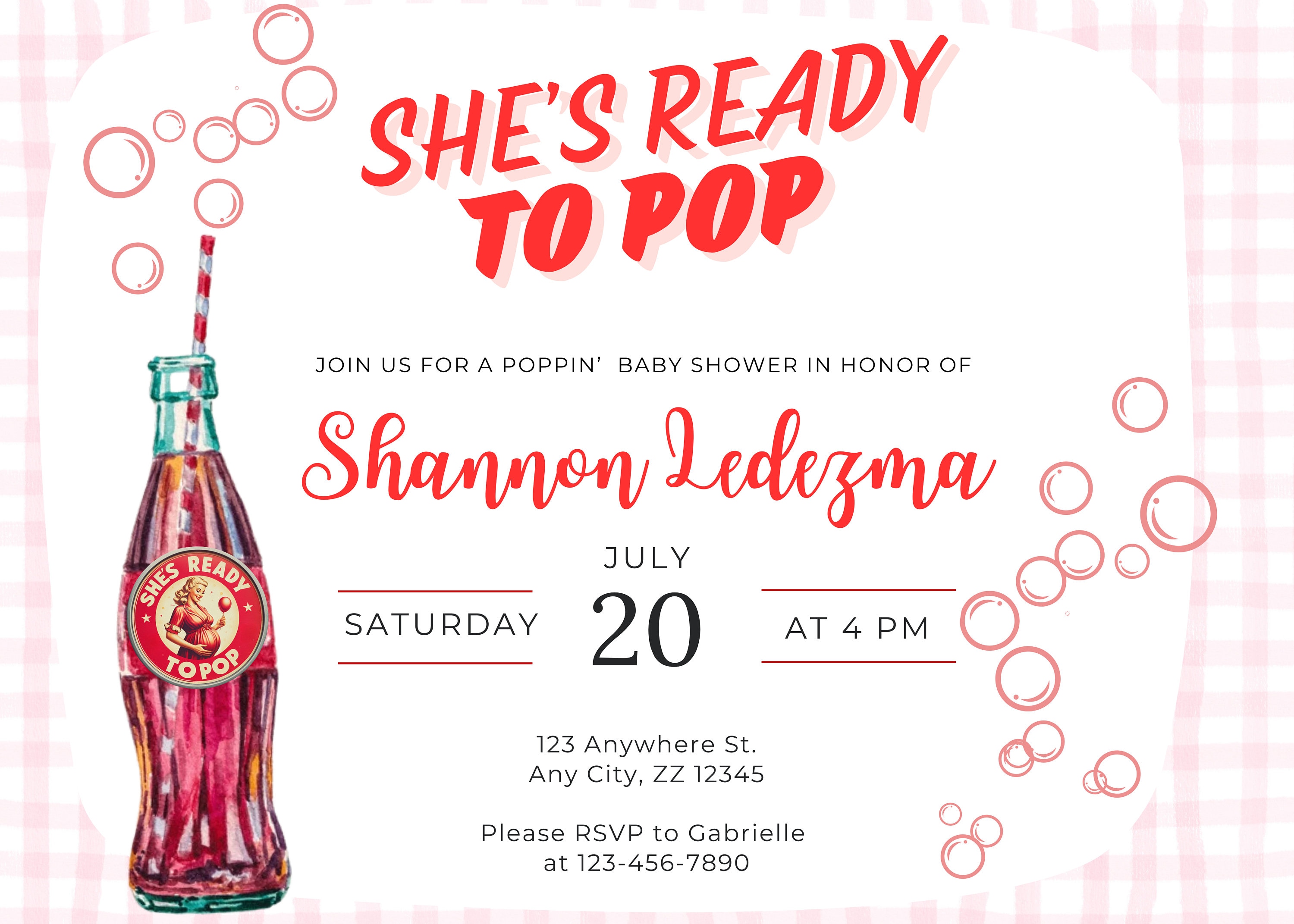 She's Ready to Pop!! Baby Shower - Soda Pop Edition - Etsy