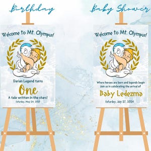 Baby Hercules Party - Welcome Sign - Birthday or Baby Shower - Etsy