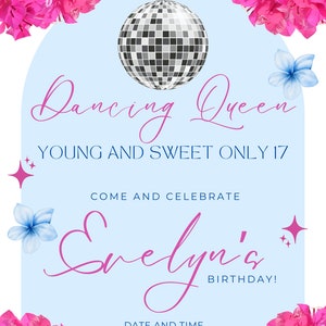 Dancing Queen Birthday Party Invitation - Etsy