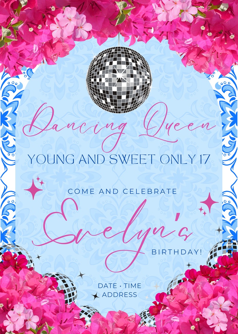 Dancing Queen Birthday Party Invitation! - Etsy