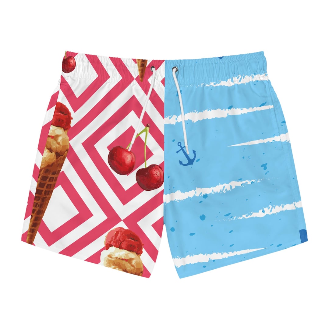 Half in Half Swim Trunks for Men - Etsy