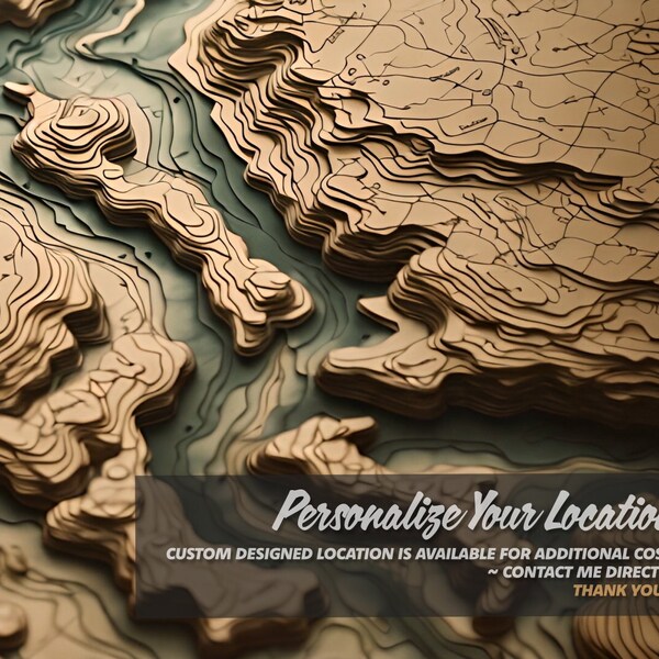 Contour Map - Etsy