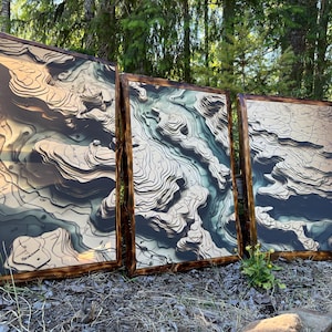 Personalized Topographical Map, Any Location Worldwide, Custom TOPO Map ...