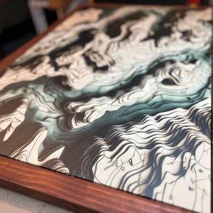 Personalized Topographical Map, Any Location Worldwide, Custom TOPO Map ...