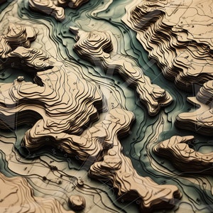 Personalized Topographical Map, Any Location Worldwide, Custom TOPO Map ...