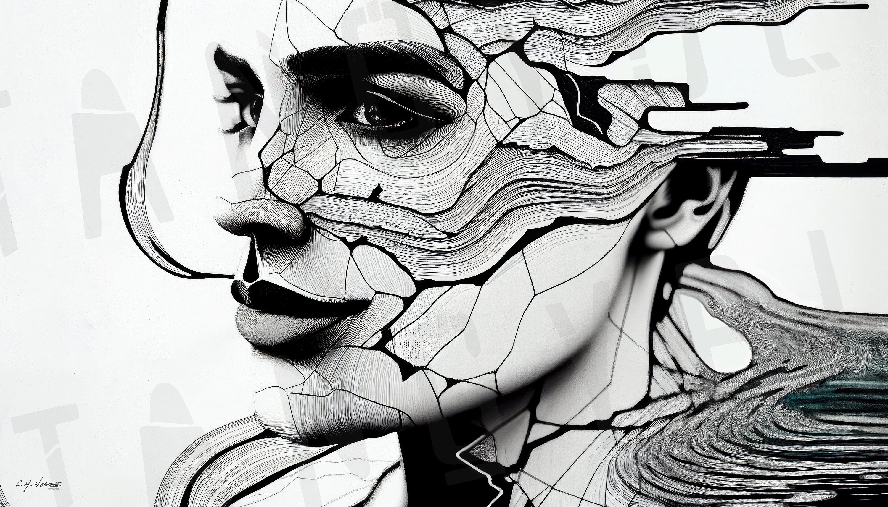 Ink Well, Ink Digital Download Wall Art, Deep Thought Determination ...