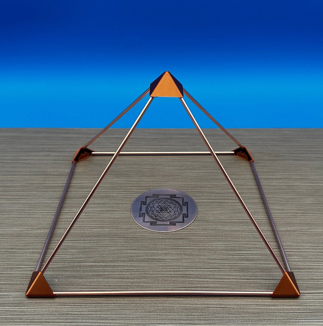 Copper Pyramid With Shri Yantra Design, Charging, Energizing ...