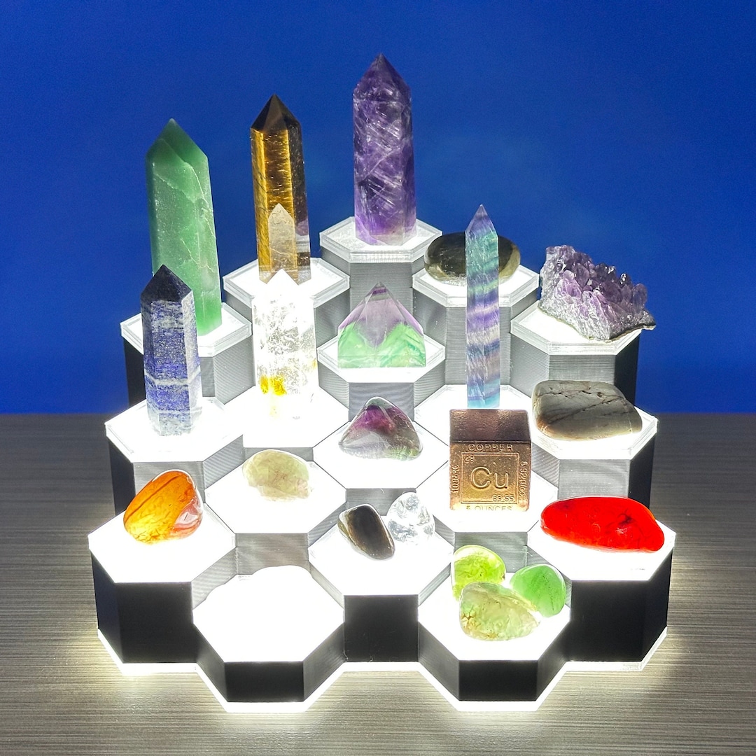 Illuminated Crystal Display Stand: 18 X 60mm Pedestals - Etsy