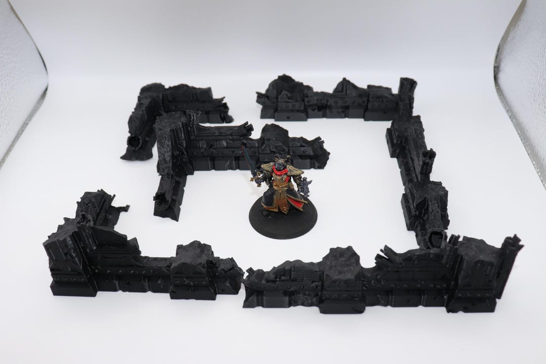 Ruined Castle Wall Terrain: 6-piece Set - Wargaming & RPG - Etsy