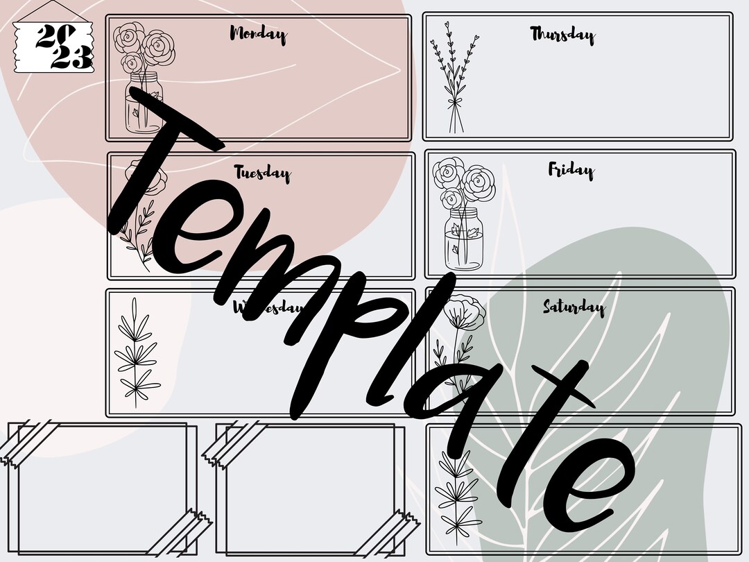 Digital Daily/weekly Planner Templates - Etsy