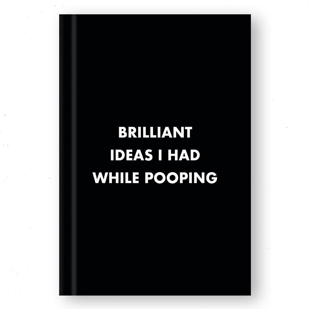 Brilliant Ideas I Had While Pooping | Funny Notebook With Saying ...
