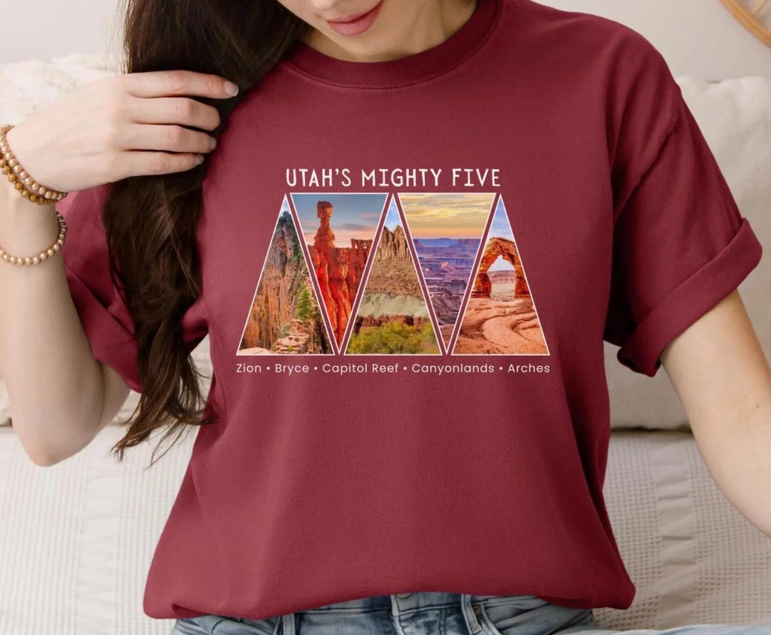 Utah National Parks Shirt, Zion Bryce Canyon Capitol Reef Canyonlands ...