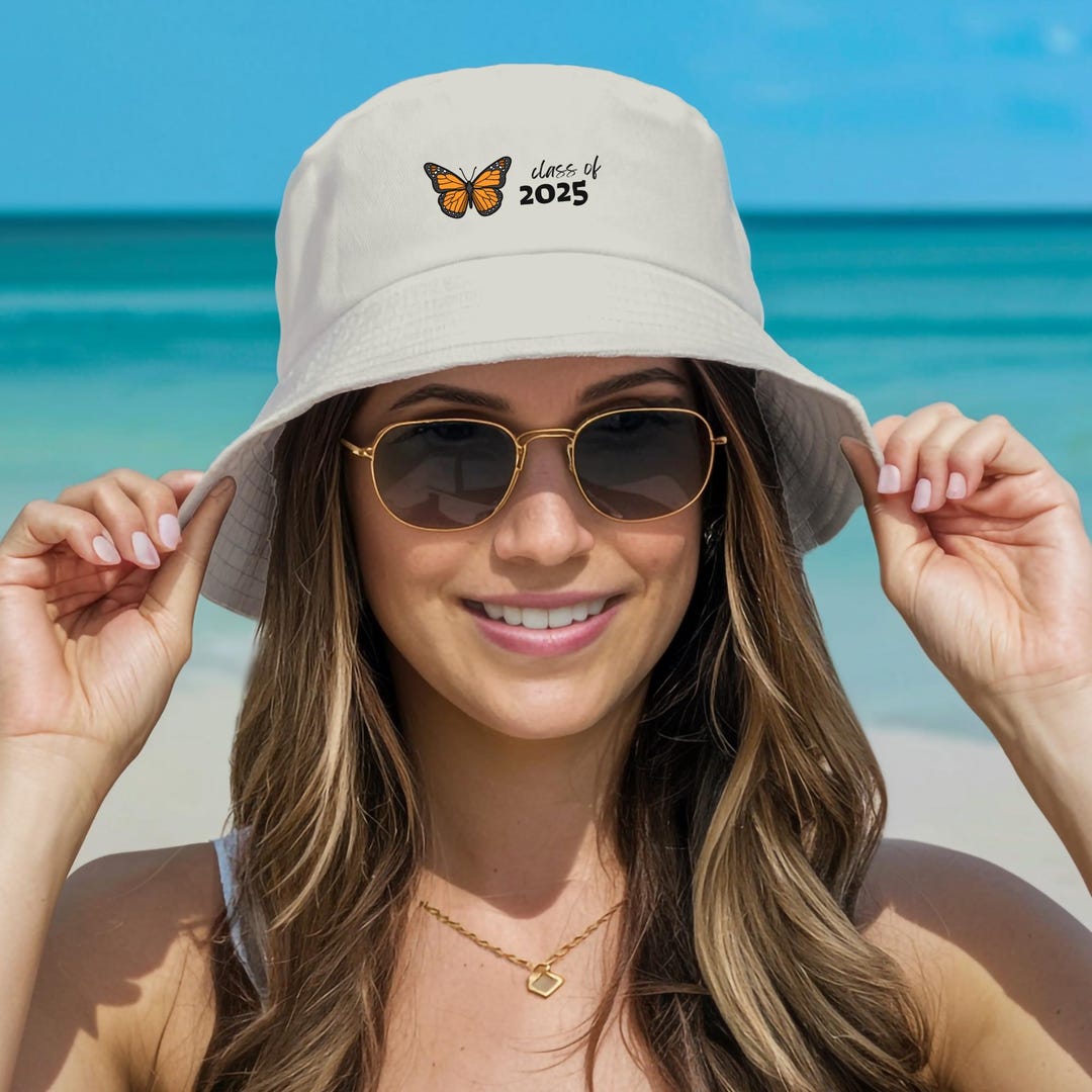 Class of 2025 Y2k Butterfly Bucket Hat, Cute Best Friend Graduation ...