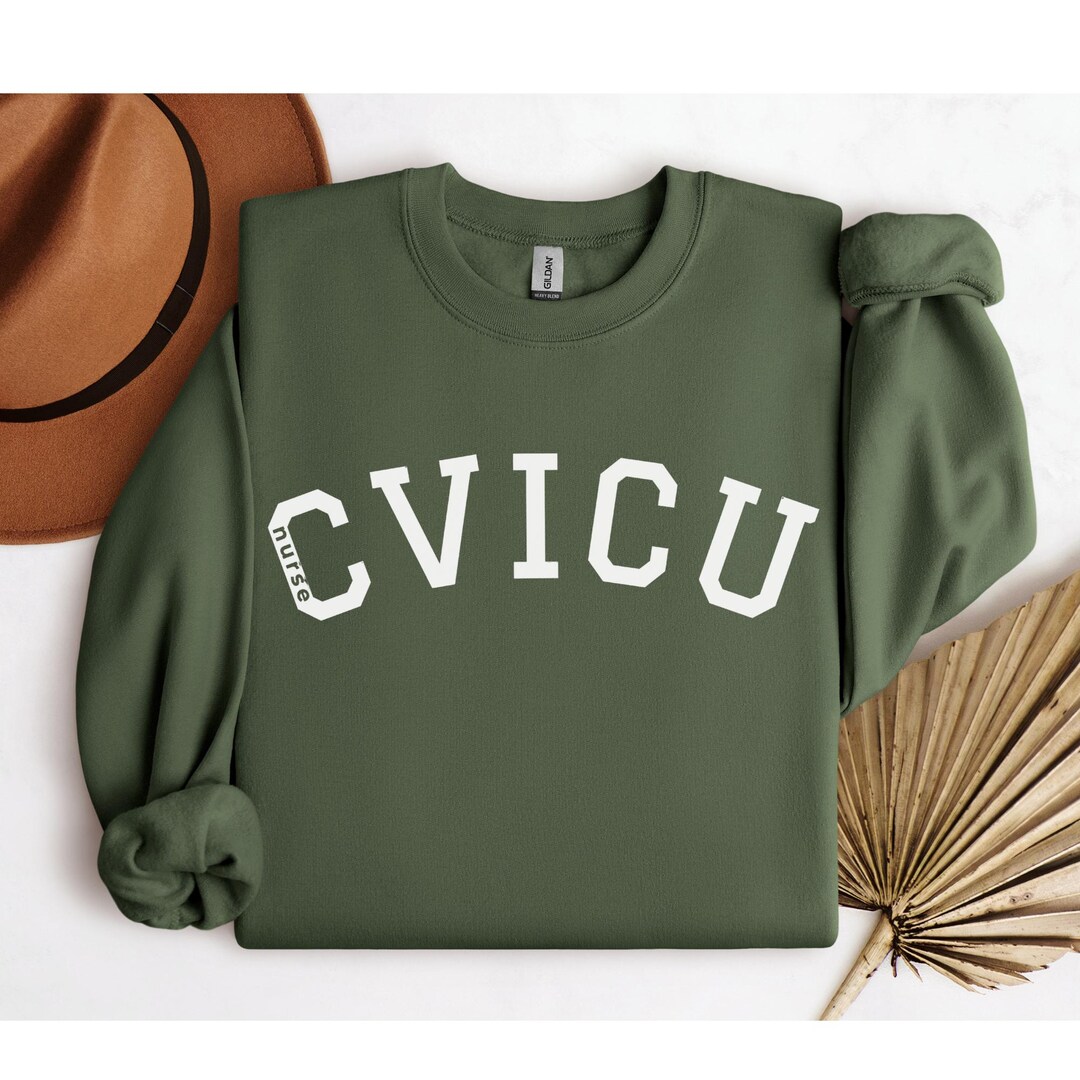 Cardiovascular Intensive Care Unit Minimal Collegiate Sweatshirt, Cvicu ...