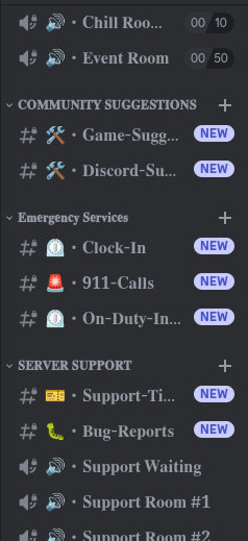Fivem Discord Server Template Support Rooms Roles Many - Etsy