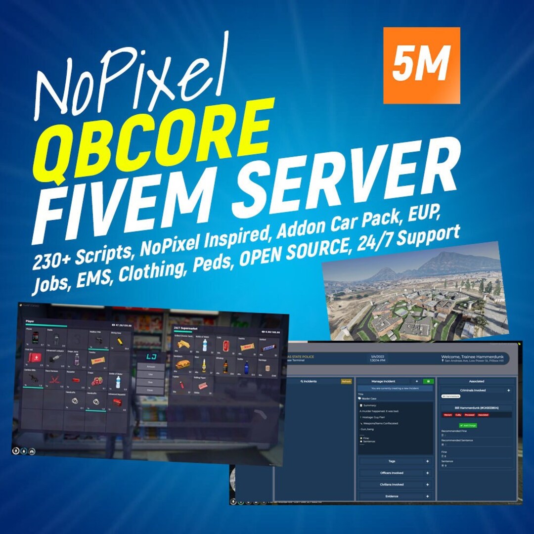 Qbcore Nopixel 3.5 Inspired Server FIVEM READY SERVER 235 - Etsy