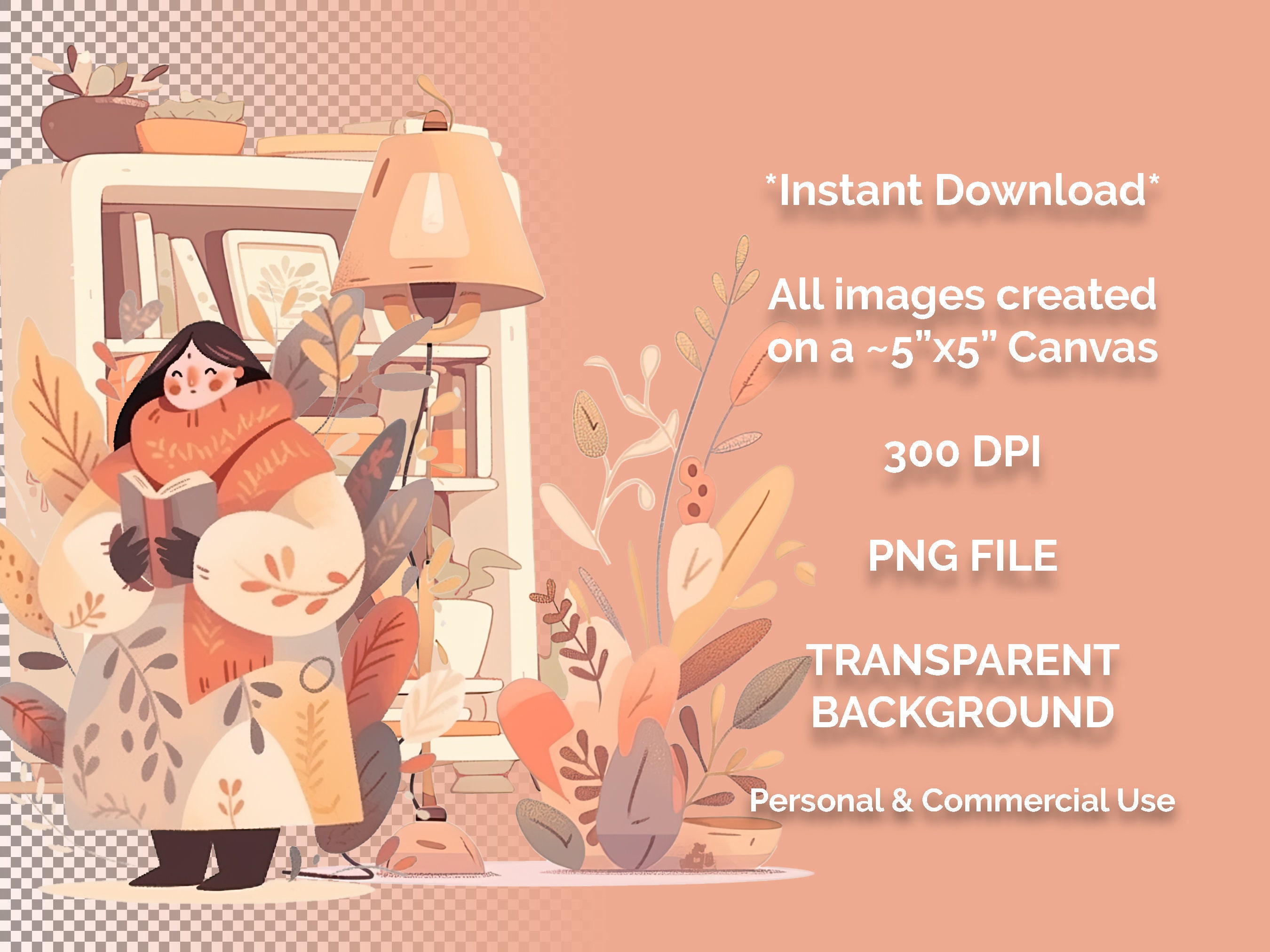 Autumn Cozy Book Club Clip Art Mega Kit Bundle, Scrapbook Kit, Stickers ...