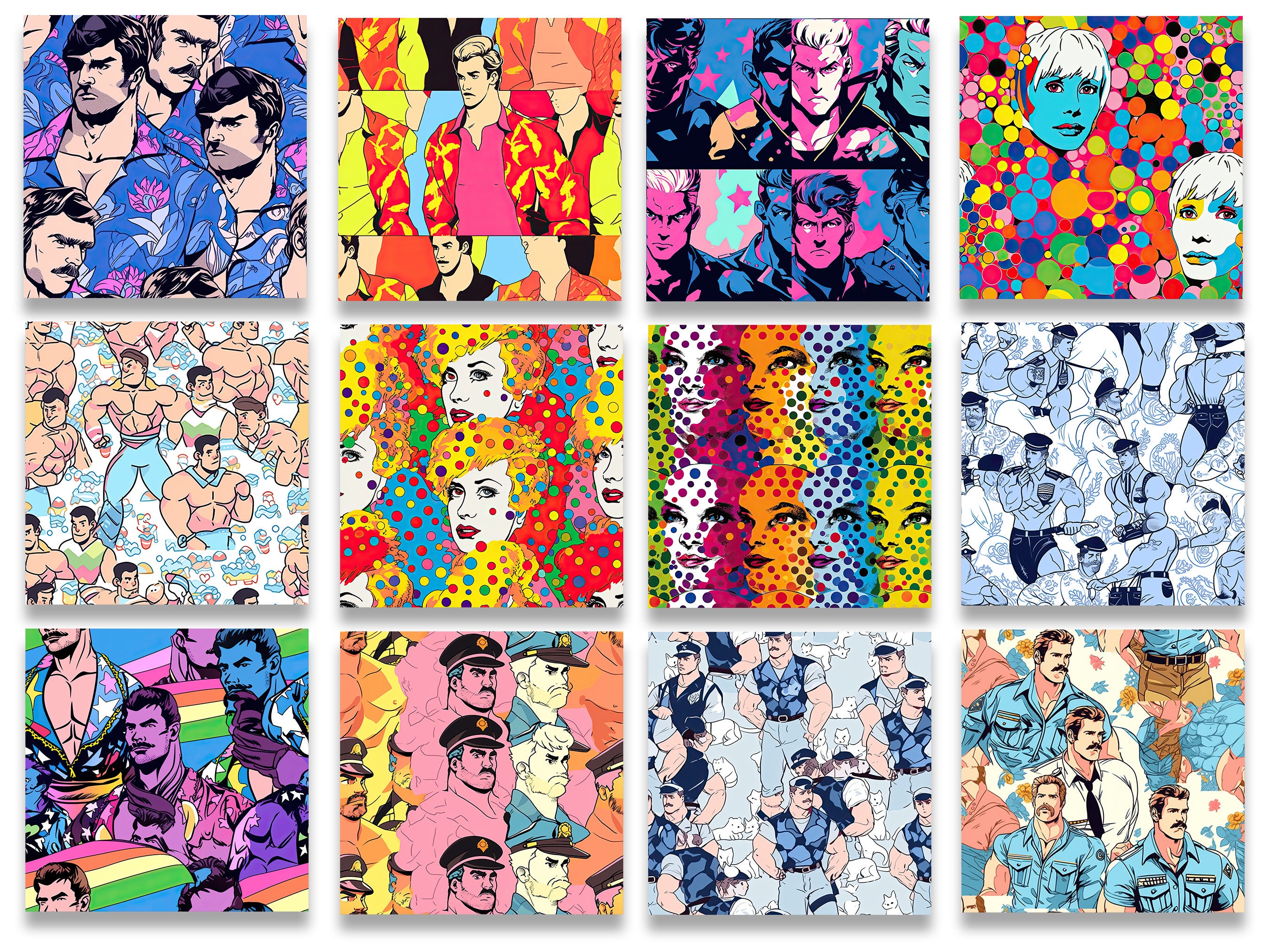 Pop Art Digital Seamless Pattern, Pop Art Pattern, Pop Art Digital ...