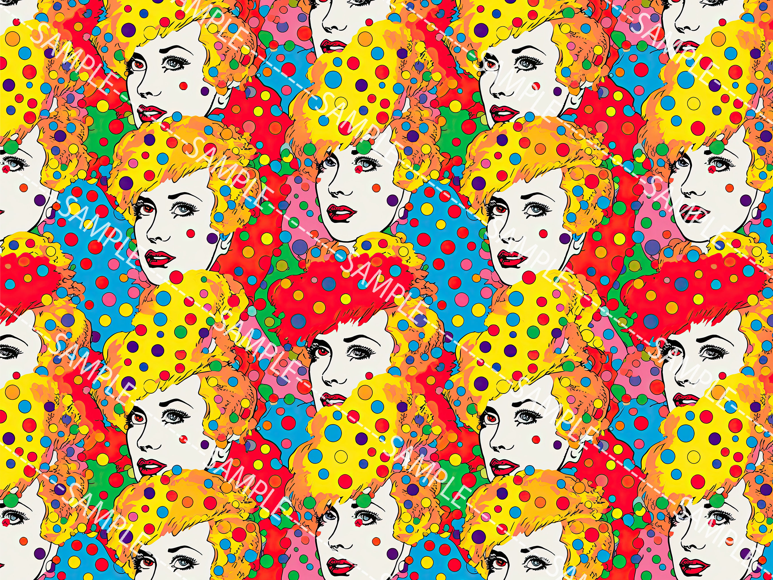 Pop Art Digital Seamless Pattern, Pop Art Pattern, Pop Art Digital ...