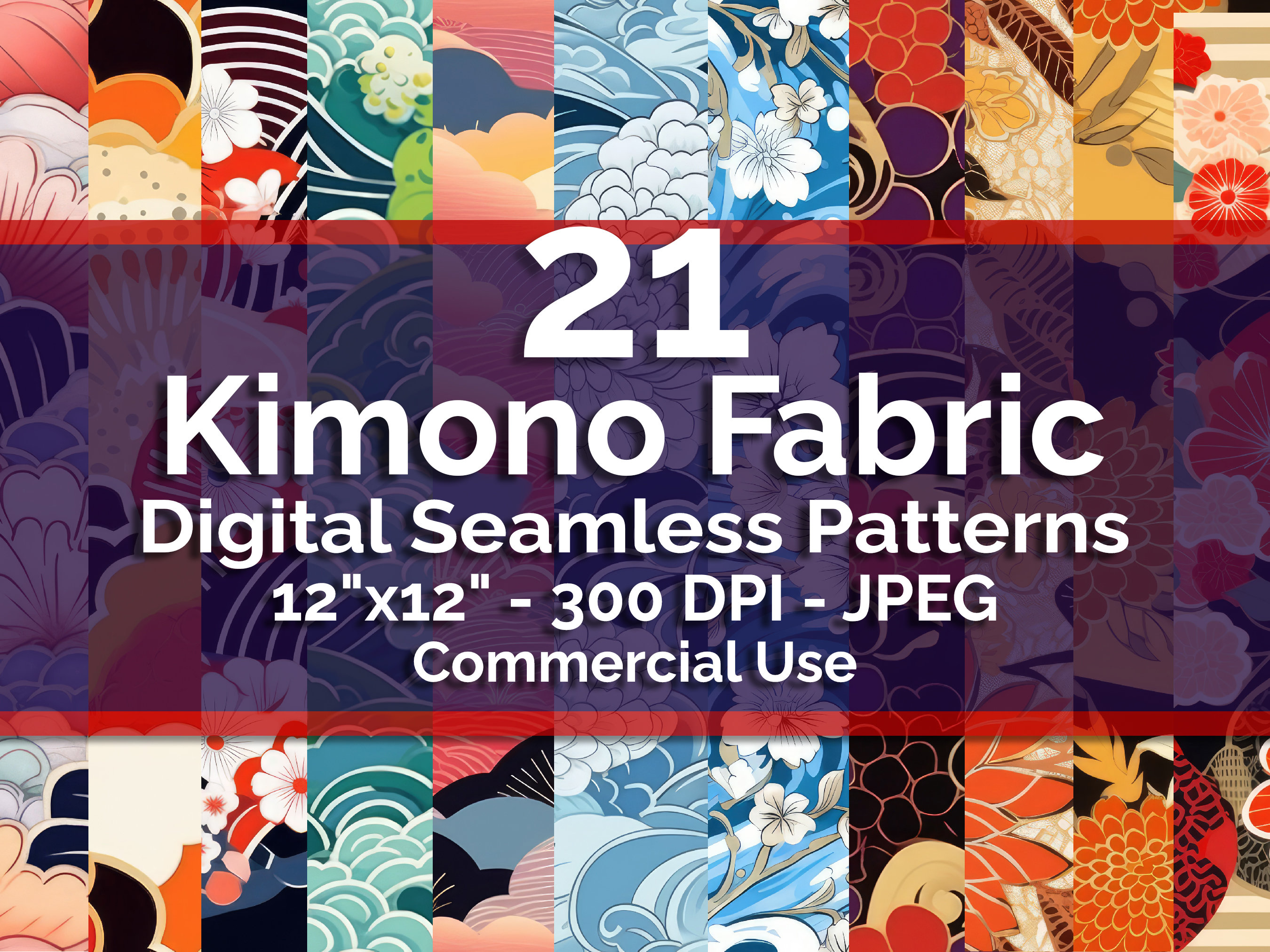 Kimono Fabric Digital Repeating Pattern, Commercial Use, Instant ...