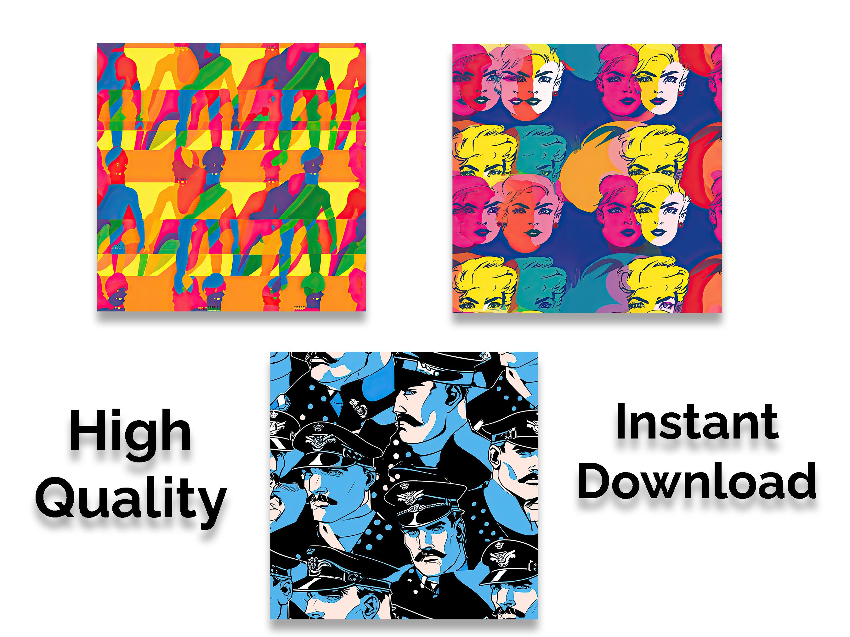 Pop Art Digital Seamless Pattern, Pop Art Pattern, Pop Art Digital ...