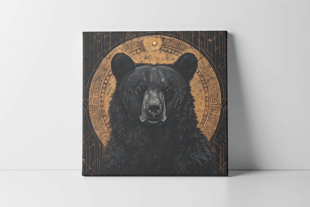 Bear Portrait Gothic Constructivism Poster Print Home Decor Animal ...