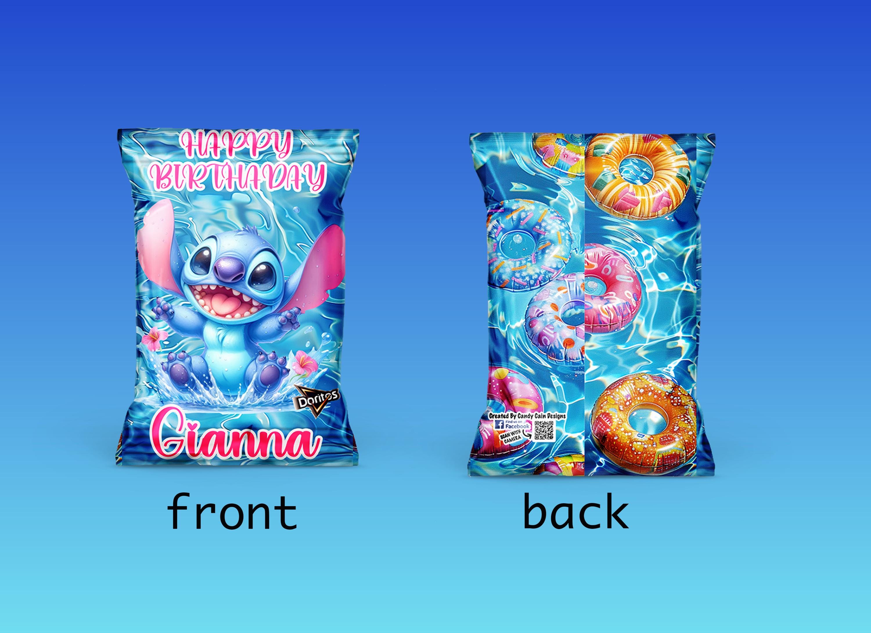 Personalized Chip Bags, Birthday Favors, Party Favors, Lilo and Stitch ...
