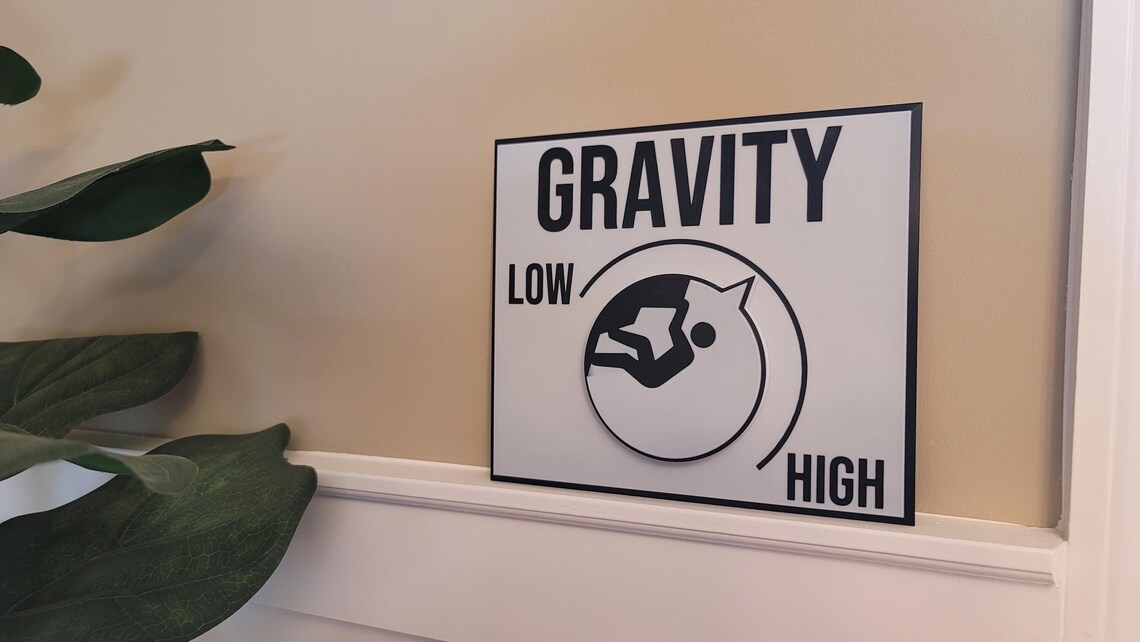 Gravity Dial Sign Funny Climber Decor - Etsy