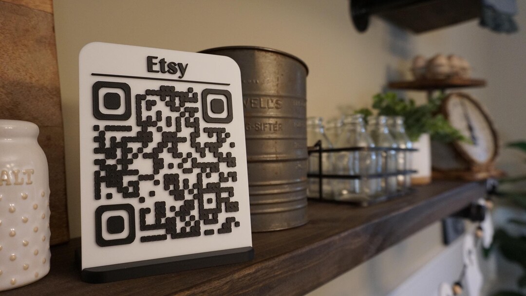 Personalized QR Code Display Stand | Minimalistic Design | Payment ...