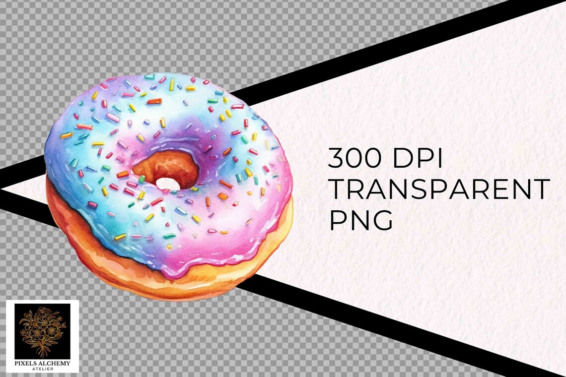 30 Rainbow Desserts Watercolor Clipart, Transparent PNG, FREE ...