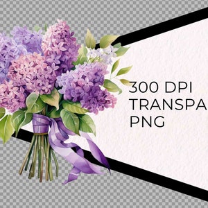 15 Lilac Bundle Watercolor Clipart, Transparent PNG, Free Commercial ...