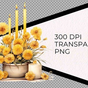 21 Billy Buttons Craspedia Watercolor Clipart, PNG, FREE Commercial Use ...