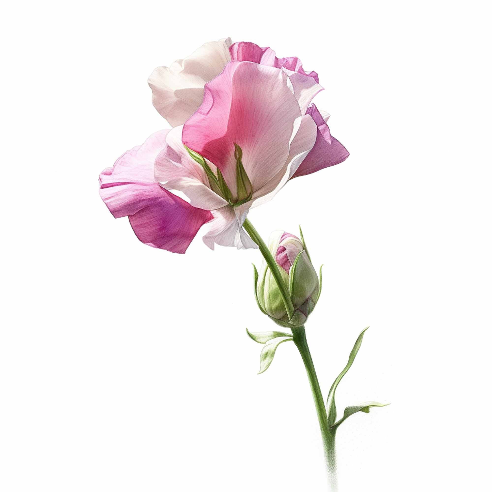 15 April Sweet Pea Birth Flower S Watercolor Clipart White Background Planners Cards