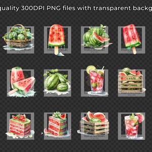 33 Watermelon Bundle Watercolor Clipart, Transparent PNG, FREE ...