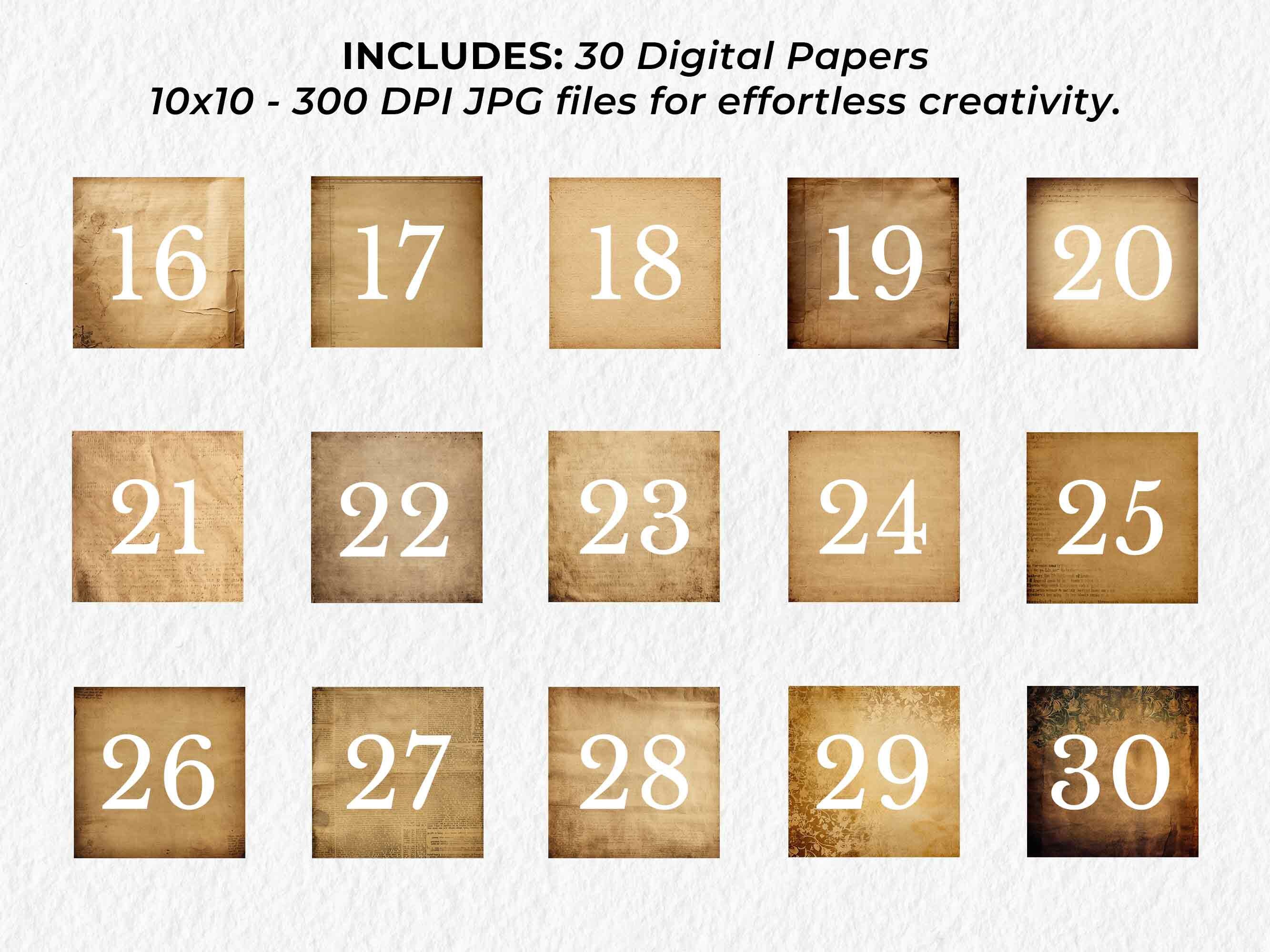 30 Old Vintage Digital Papers Background, Seamless Floral Pattern Jpgs ...