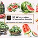 33 Watermelon Bundle Watercolor Clipart, Transparent PNG, FREE ...