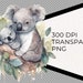 12 Watercolor Mother's Day Mom&baby Koalas Clipart, Transparent PNG for ...