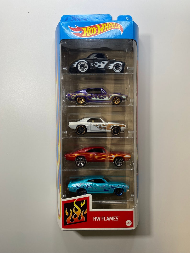 Hot Wheels Flames 5-pack - Etsy