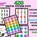 420 Digital Stickers Stoner Weed Digital Planner Stickers for - Etsy