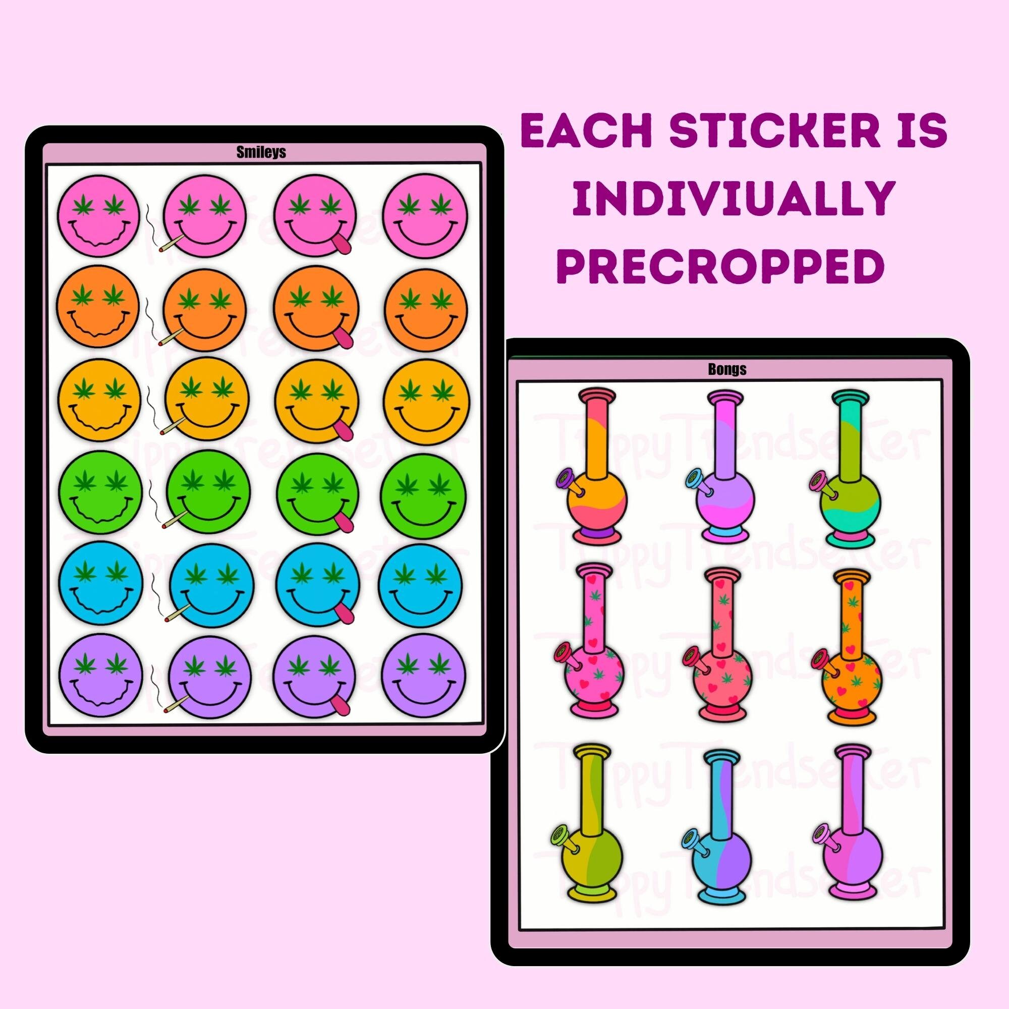 420 Digital Stickers, Stoner Weed Digital Planner Stickers for ...