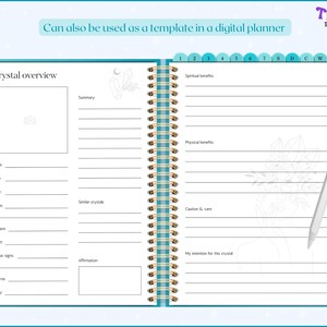 Crystal Planner, Crystal Overview Journal, Crystal Tracker, Planner Printable, Planner Template ...