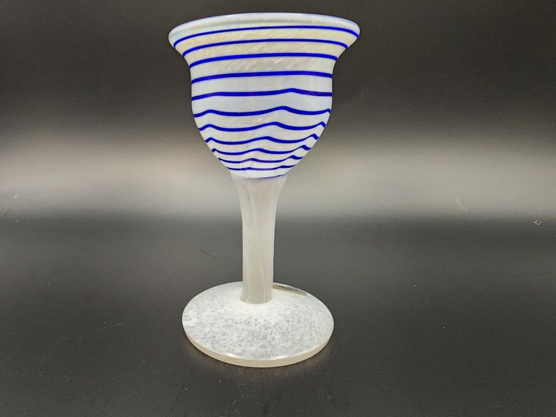 Vintage Kosta Boda Art Glass Miniature Goblet 98012, Etched Signature ...